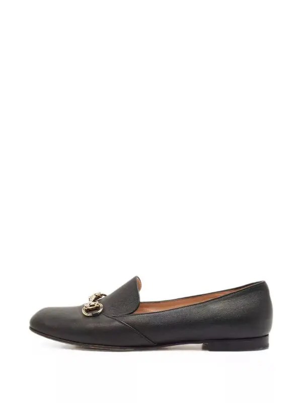 Gucci Leather Horsebit Detail Loafers