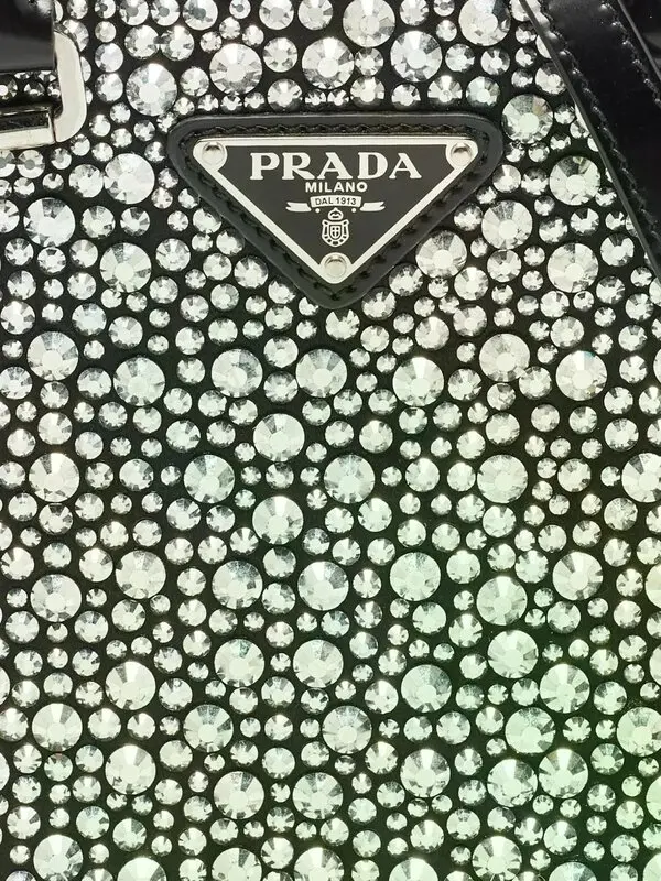 Prada Small Panier Crystal-embellished Tote Bag