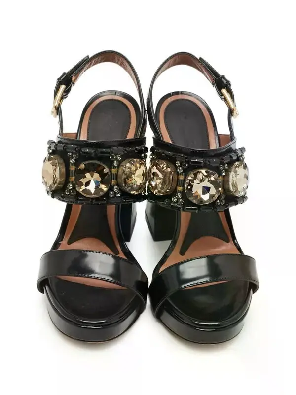 Marni Embellished Fussbett Sabot Sandals