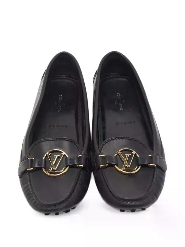 LOUIS VUITTON Dauphine Leather Loafers - Black