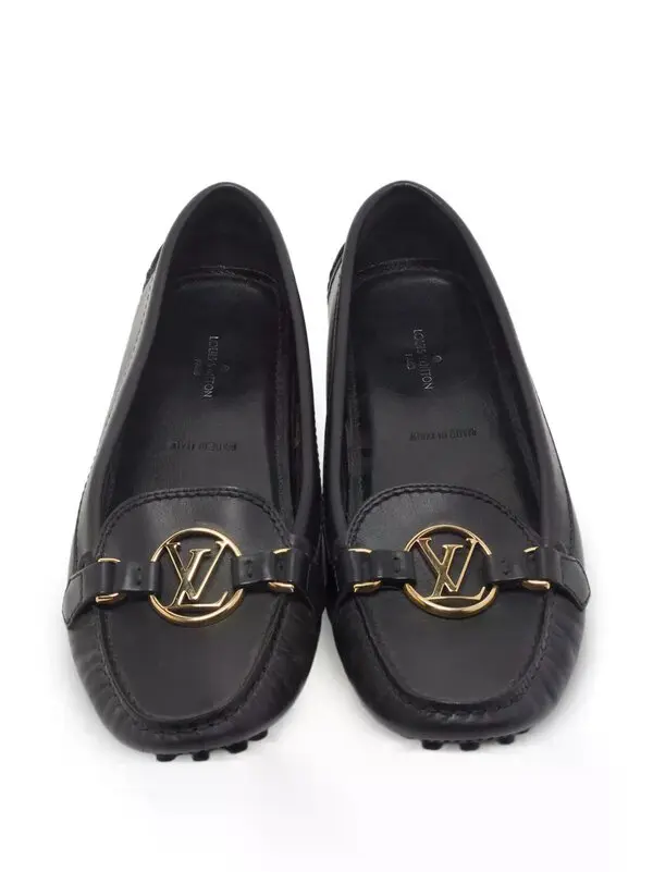 LOUIS VUITTON Dauphine Leather Loafers