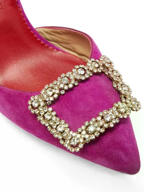 Carolina Herrera Embellished-buckle Slingback Pumps