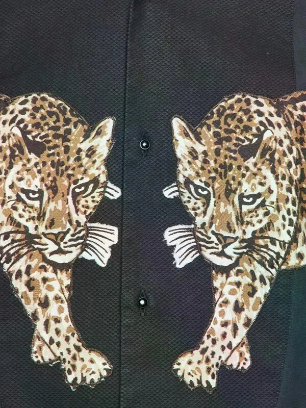 Dolce & Gabbana Leopard-appliqué Tuxedo Shirt