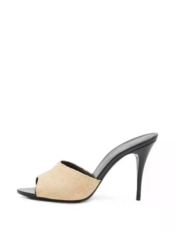Saint Laurent La 16 Stiletto-heel Sandals - Neutrals