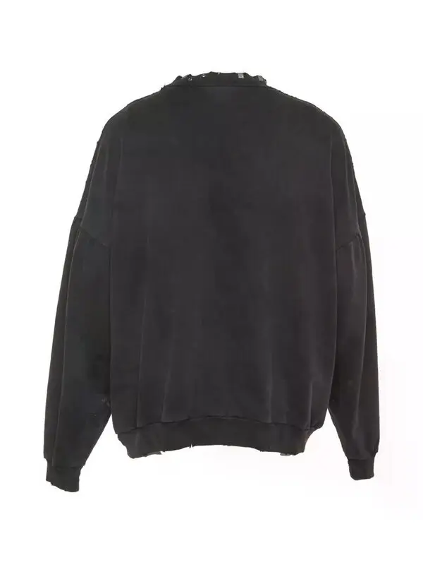 Balenciaga Distressed Oversized Sweater - Grey