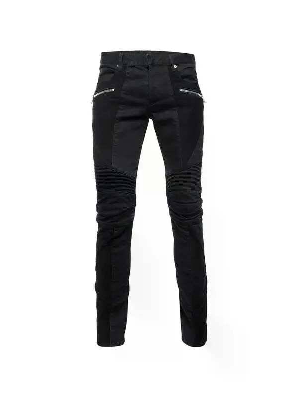 Balmain Ribbed Knee Skinny Jeans