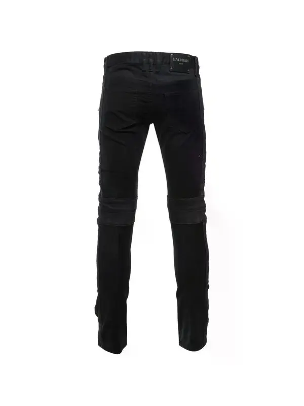 Balmain Ribbed Knee Skinny Jeans