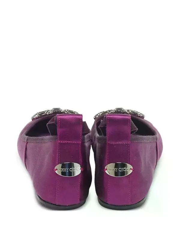JIMMY CHOO Grace Crystal-embellished Ballet Flats