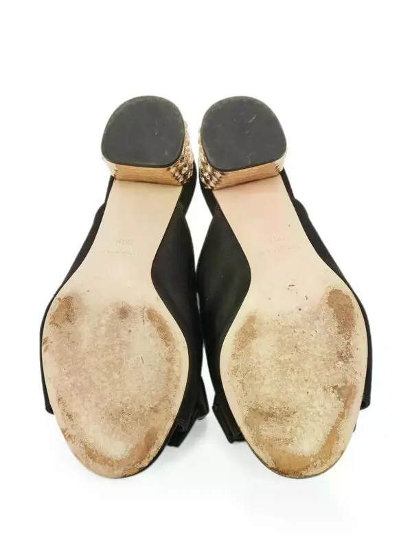Miu Miu Bow Crystal-embellished Sandals
