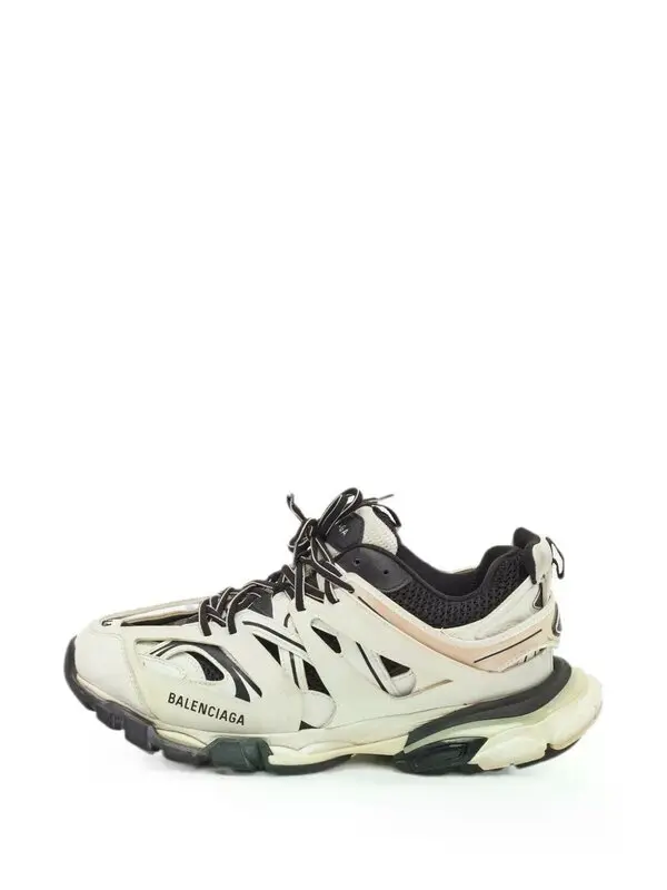 Balenciaga Rack Faux-leather And Mesh Sneakers - Neutrals