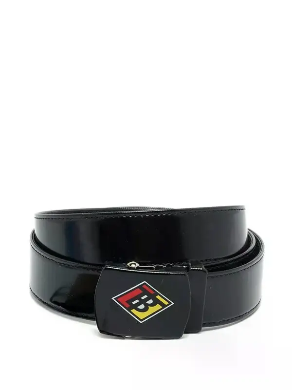 Burberry Covered Clip Buckle Belt - Black