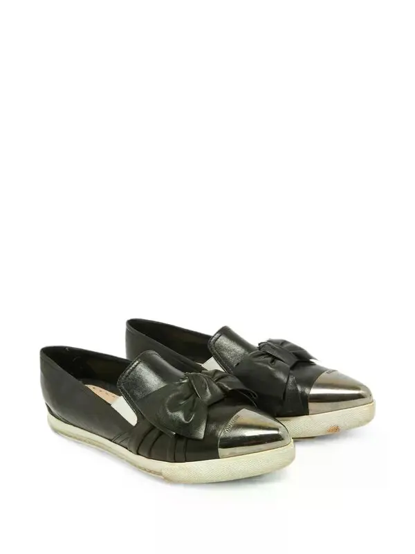 Miu Miu Knot Bow Loafers