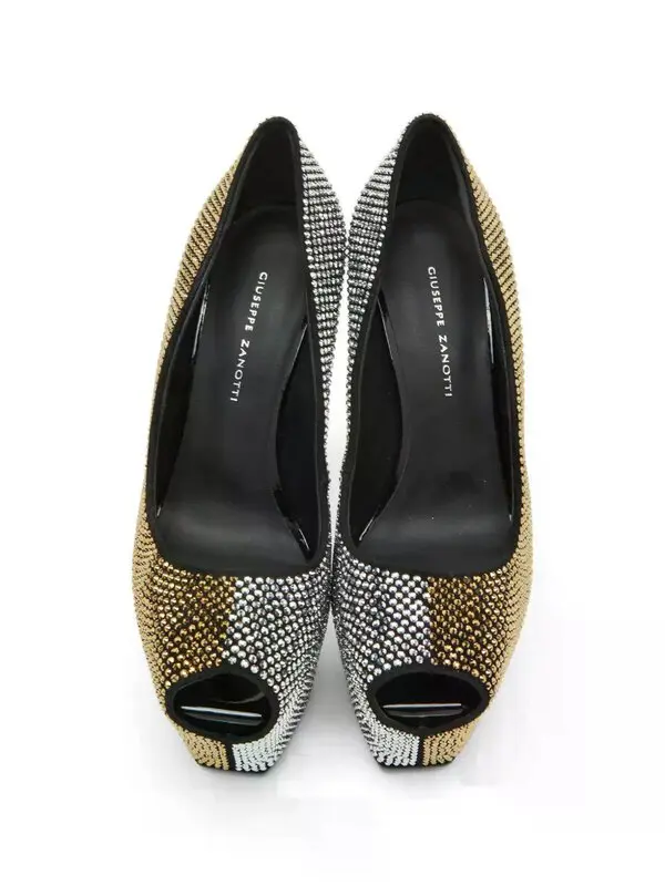 GIUSEPPE ZANOTTI Liza Crystal-embellished Pumps - Gold