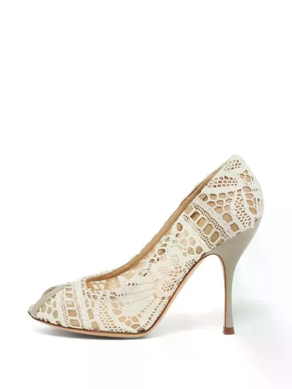 Dolce & Gabbana Lace Peep-toe Stiletto Pumps