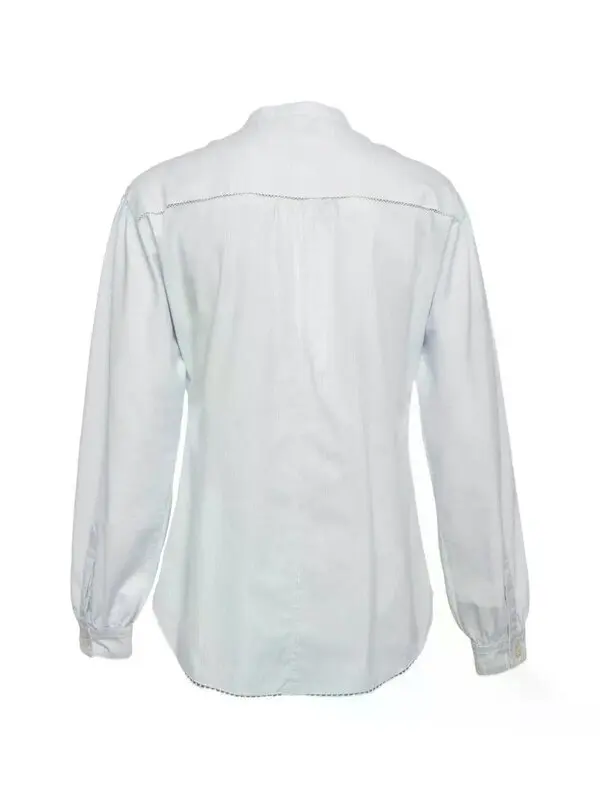 Burberry Striped Puff-sleeve Blouse