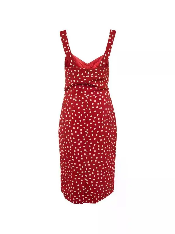 Dolce & Gabbana Polka Dot-print Sleeveless Midi Dress