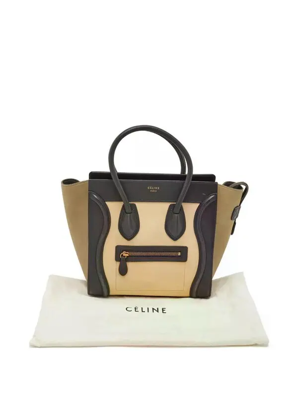Celine Luggage Micro Tote Bag - Neutrals