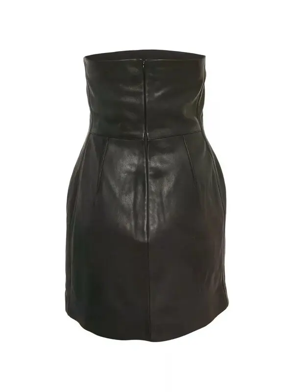 David Koma Strapless Quilted Dress - Black