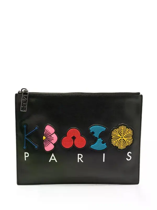 Kenzo Logo-patch Clutch Bag