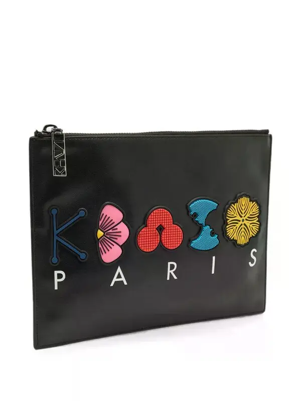 Kenzo Logo-patch Clutch Bag