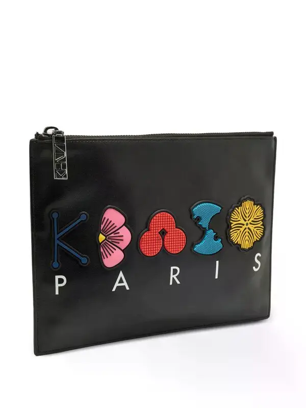 Kenzo Logo Patch Clutch Bag