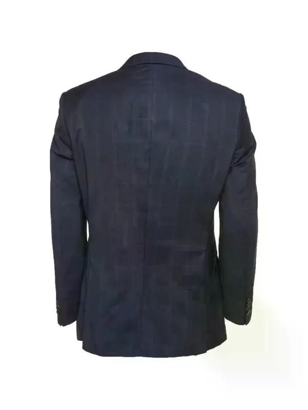 BOSS Check-pattern Blazer - Blue