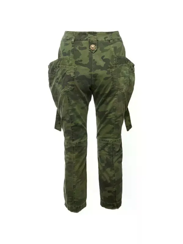 Balmain Camo-print Biker Cargo Pants - Green