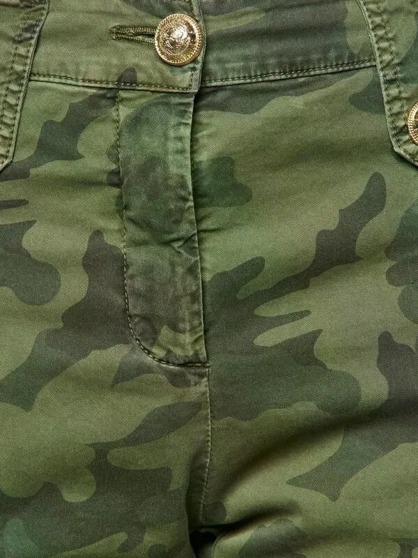 Balmain Camo-print Biker Cargo Pants