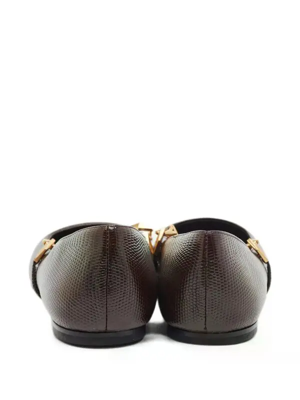 JIMMY CHOO Tilda Lizard-embossed Ballet Flats