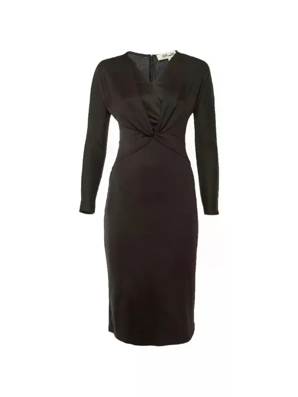 Diane Von Furstenberg Knot-detail Midi Dress - Black