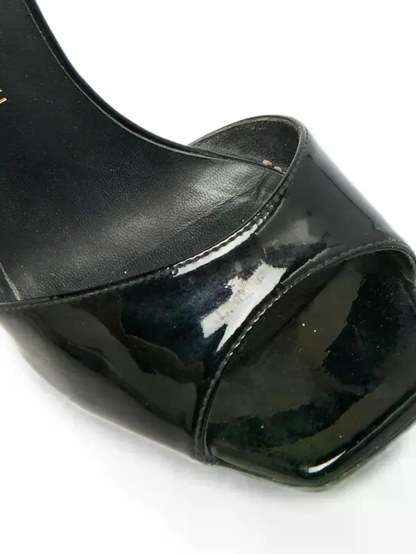 GIUSEPPE ZANOTTI Patent Leather Ankle Strap Sandals