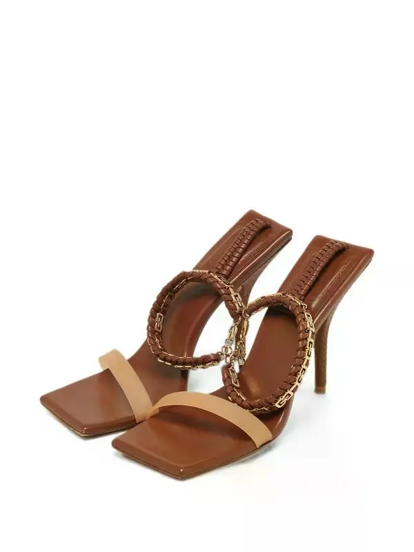 Givenchy 4g Square-toe Leather Sandals