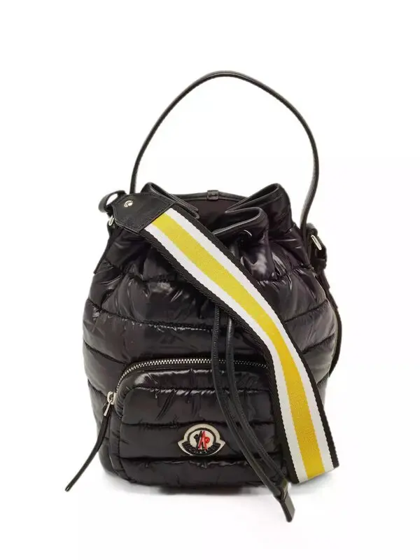 Moncler Kilia Striped Bucket Bag - Black