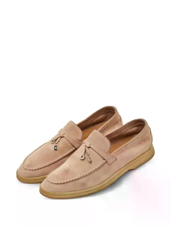 Loro Piana Summer Charms Walk Suede Loafers