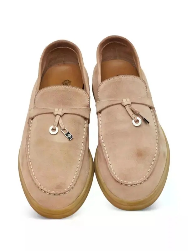 Loro Piana Summer Charms Walk Suede Loafers