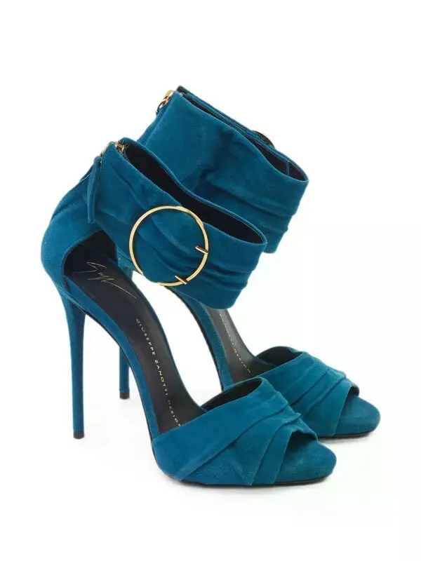 GIUSEPPE ZANOTTI Ruched-detailing Ankle-strap Heeled Sandals