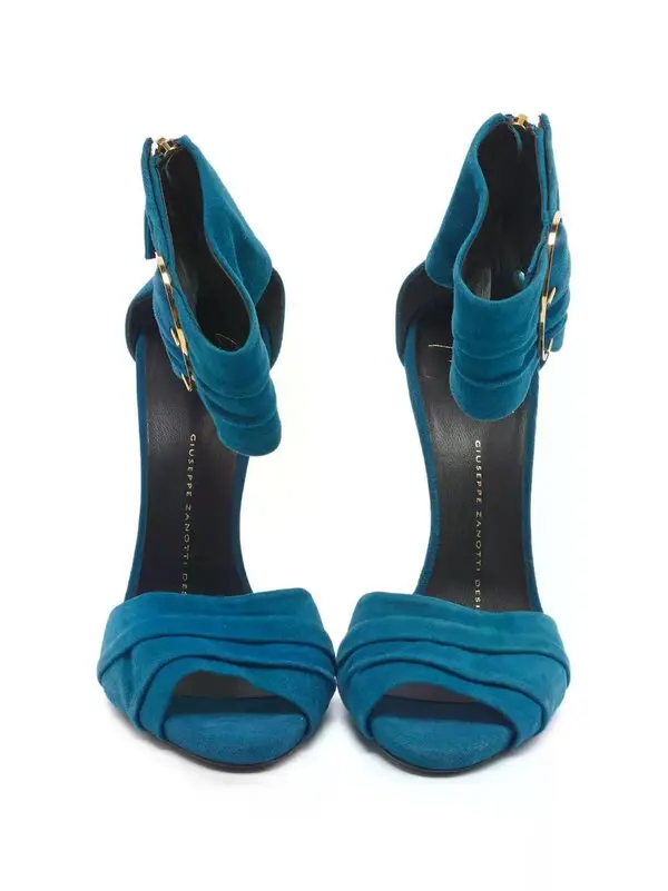 GIUSEPPE ZANOTTI Ruched-detailing Ankle-strap Heeled Sandals
