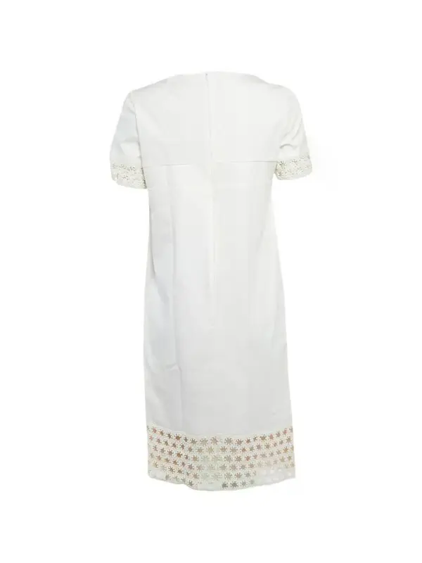 Max Mara Lace-insert Gabardine Mini Dress