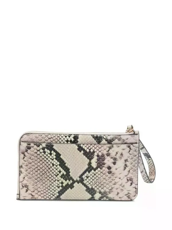 Kate Spade New York Snakeskin-print Leather Clutch Bag