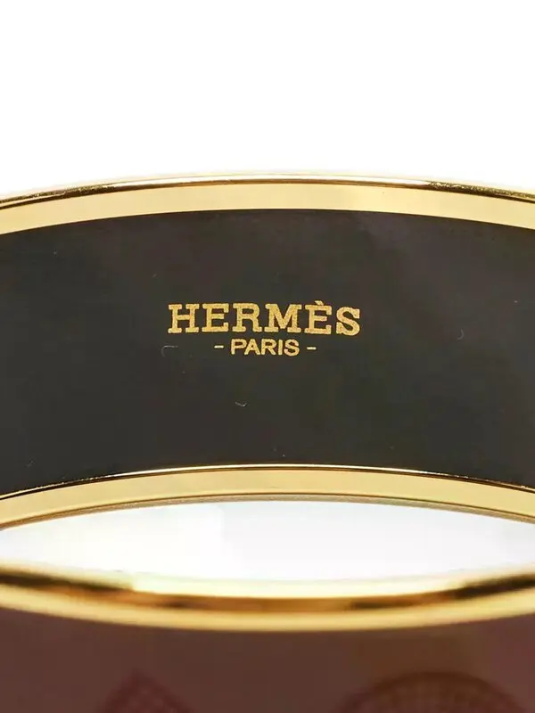 Hermès Sellier Logo Engraved Bracelet