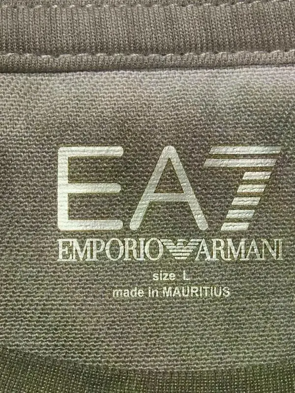 Emporio Armani Floral-print Ea7 T-shirt - Grey