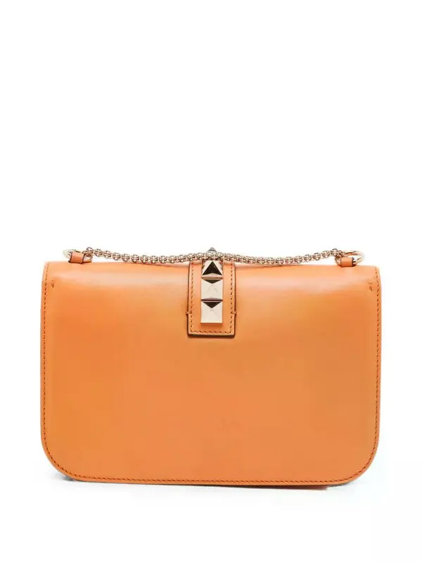Valentino Garavani Glam Lock Rockstud Crossbody Bag - Orange