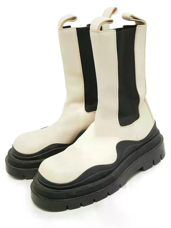 Bottega Veneta Leather Chelsea Boots - Neutrals