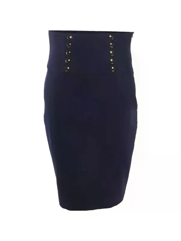 Burberry High-waist Pencil Midi Skirt - Blue