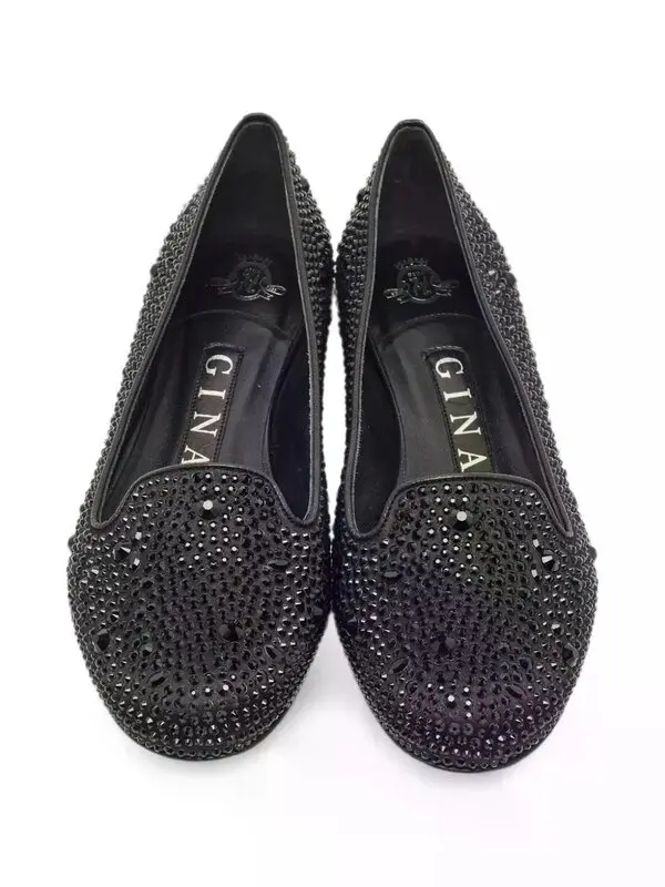 GINA Crystal-embellished Ballet Flats
