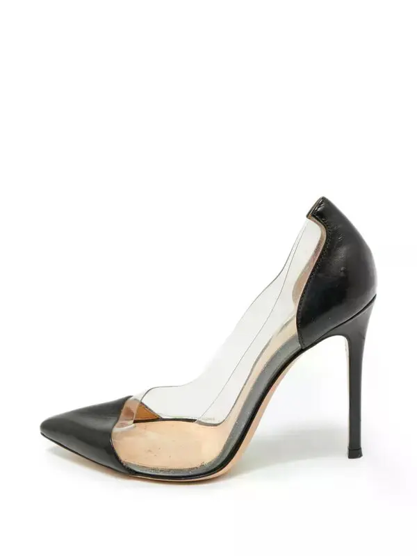 GIANVITO ROSSI Plexi Pointed-toe Pumps - White