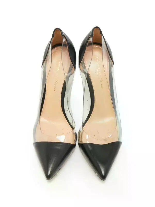 GIANVITO ROSSI Plexi Pointed-toe Pumps - White