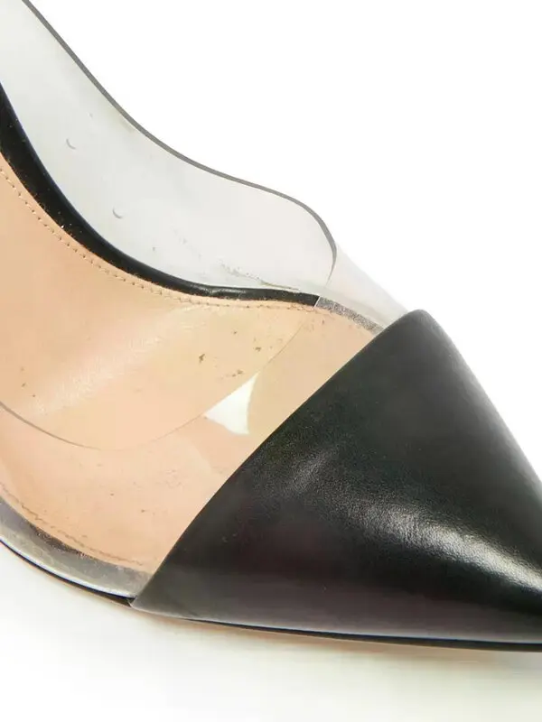 GIANVITO ROSSI Plexi Pointed-toe Pumps - White
