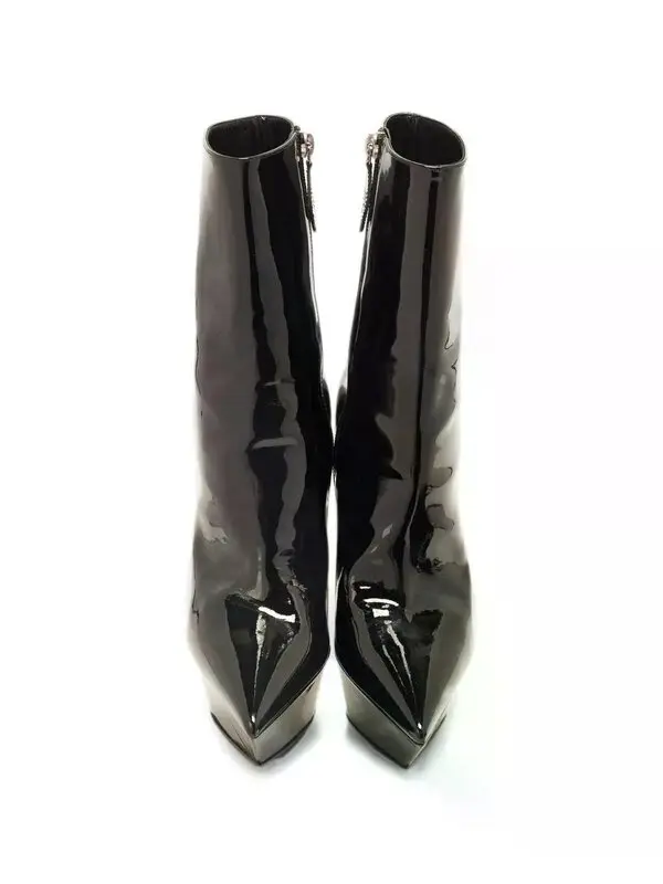 Amina Muaddi Yigit Platform Ankle Boots