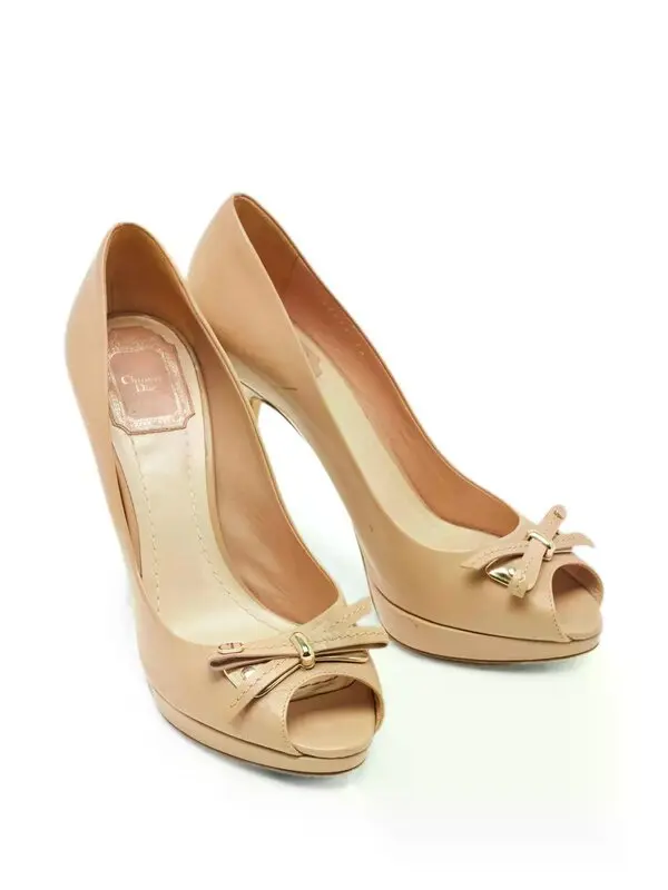 Dior Bow-detail Leather Heeled Pumps